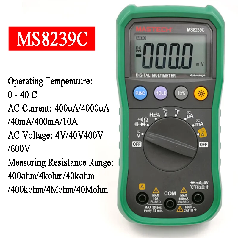 Mastech-MS8239C-Auto-range-Handheld-3-3-4-Digital-Multimeter-AC-DC-Voltage-Current-Capacitance ...