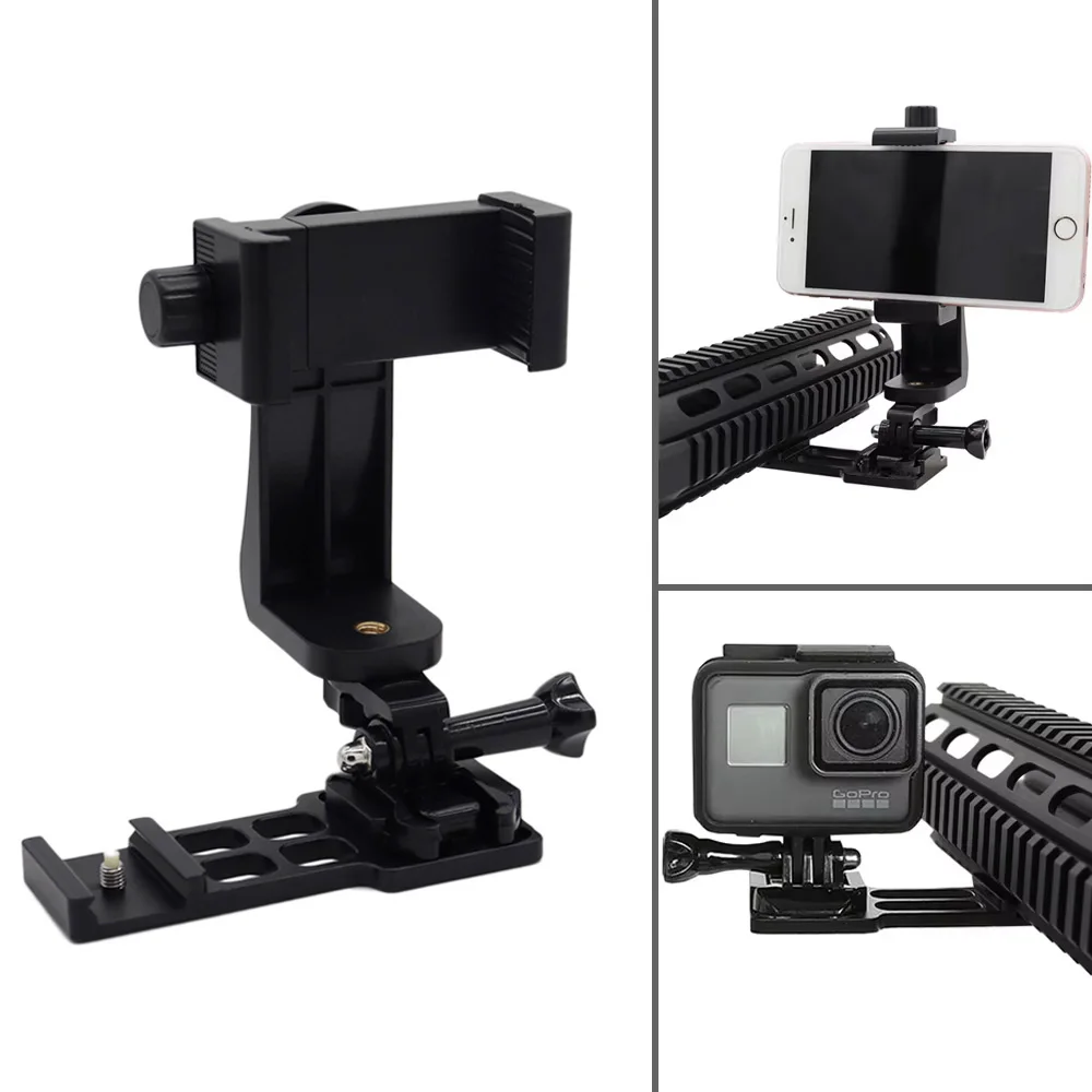 VULPO Tactical Gun Airsoft Pistol 20mm Picatinny Rail Mount Phone Sport ...