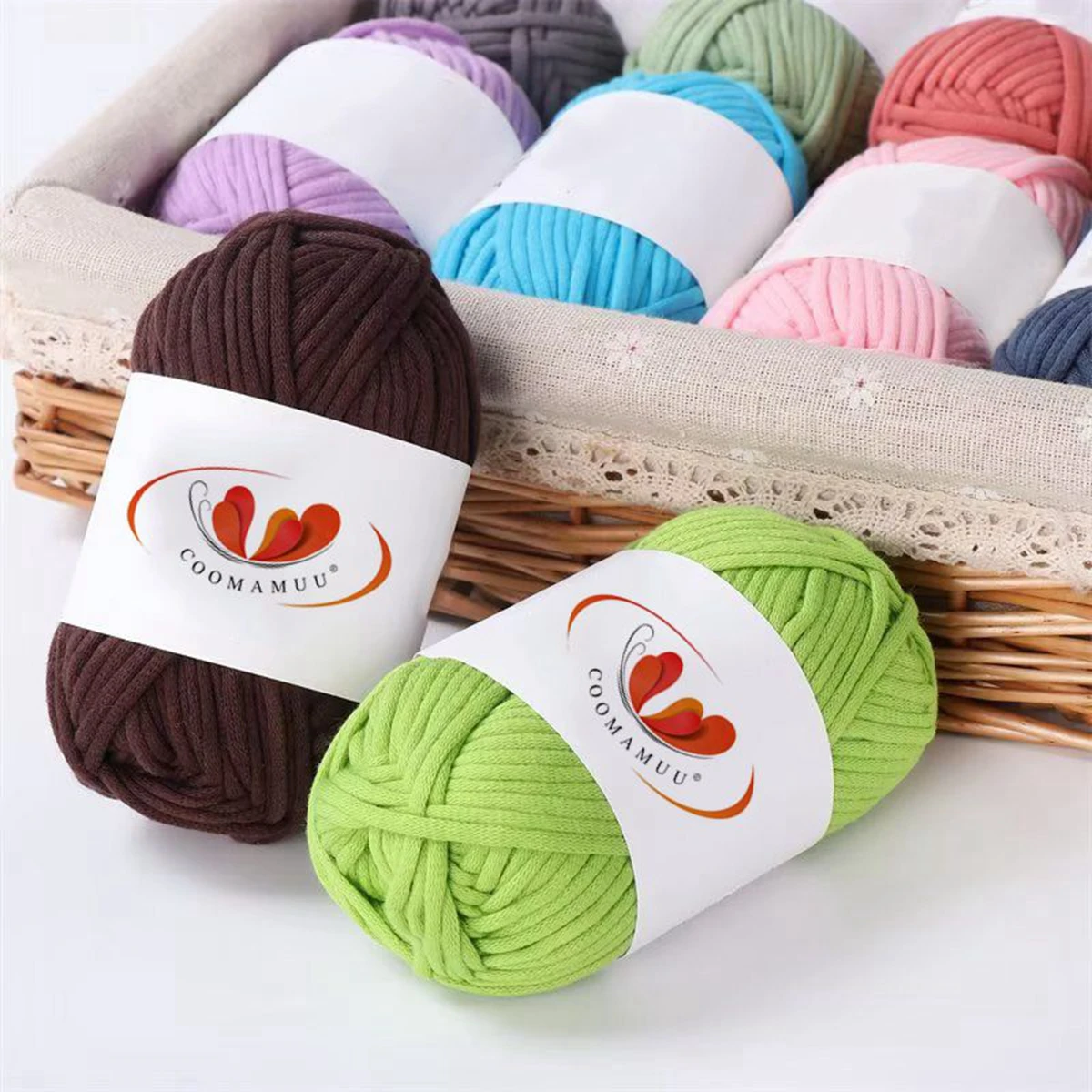 50g/ball 80M Nylon Blended Yarn Crochet Yarn Cotton Nylon Blended Yarn ...