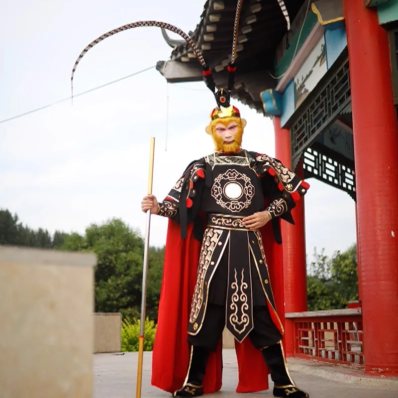 Black-Chinese-Mythology-Sun-Wukong-Costumes-Monkey-King-Cosplay-Great ...