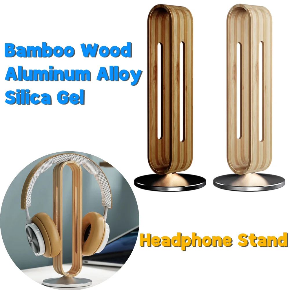 Gaming Headset Hanger Stand Headsets Art Storage Rack Bamboo Wood ...