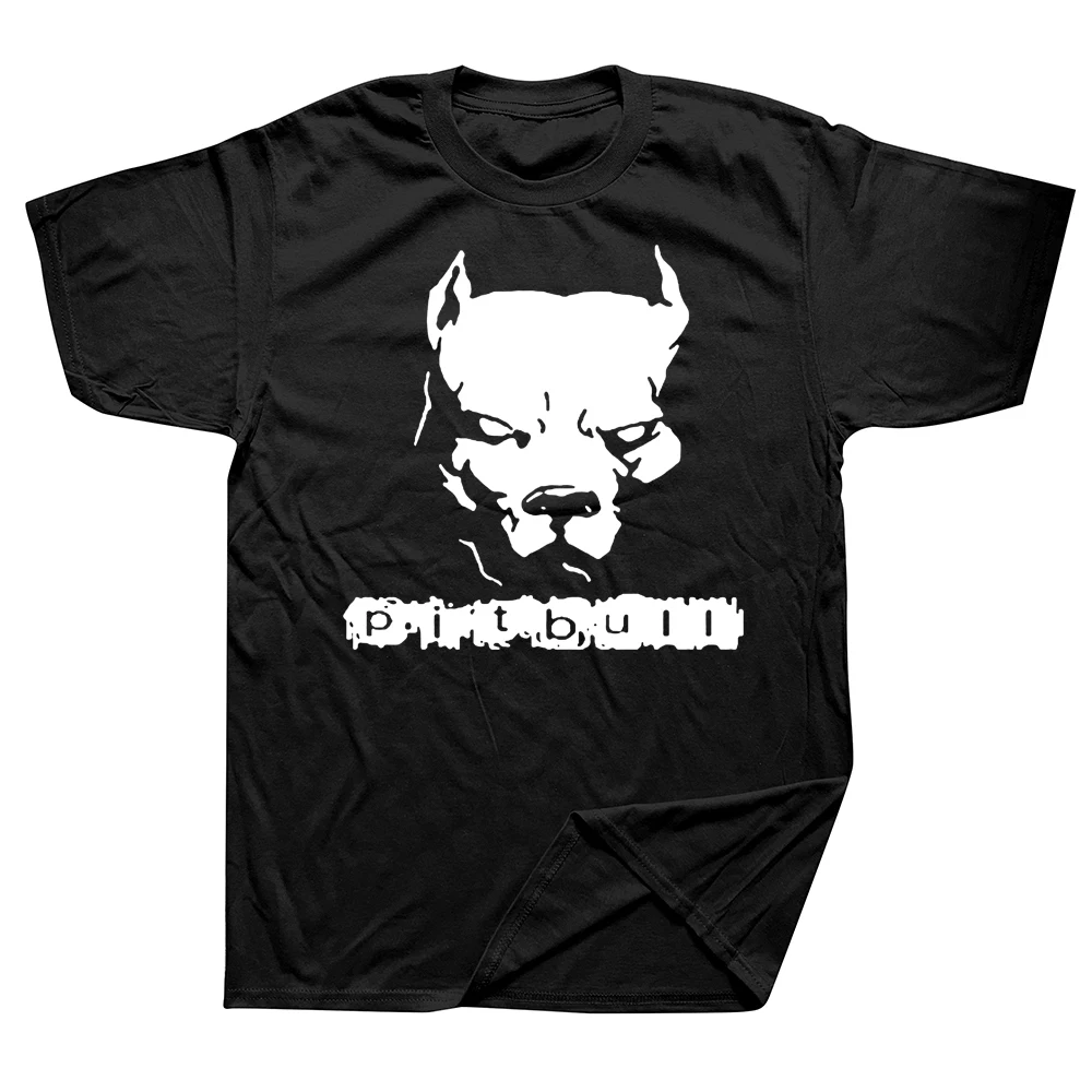 Funny Pitbull American Pit Bull Dog Dad T Shirts Graphic Cotton ...