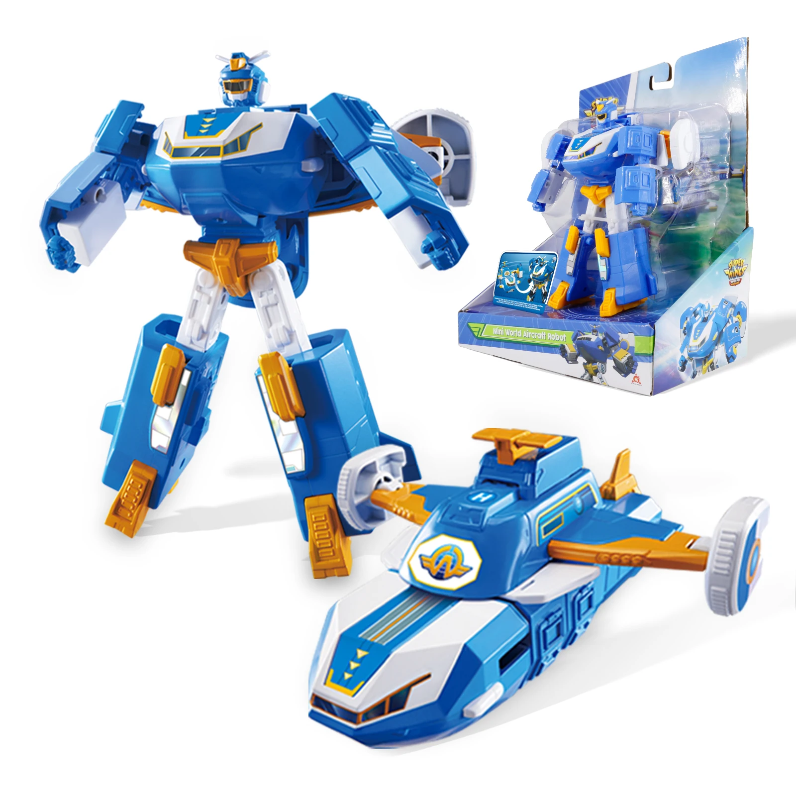 Super Wings Mini World Aircraft Robot 6 Inch 11 Steps to Transform from ...