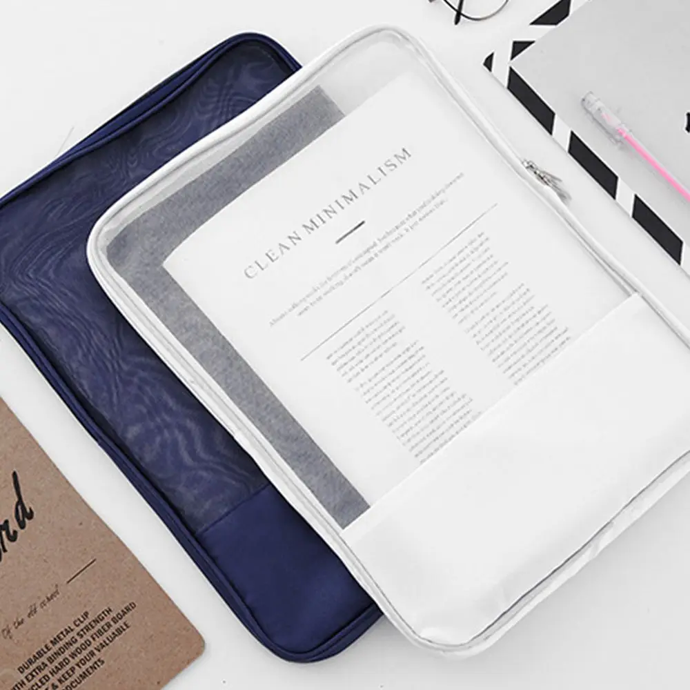 Canvas-Felt-File-Briefcase-Simple-Paper-Organizer-Document-Bag-Mesh ...