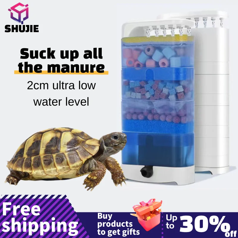15w Low Water Level Filter Turtle Tank Suction Pump Three-In-One ...