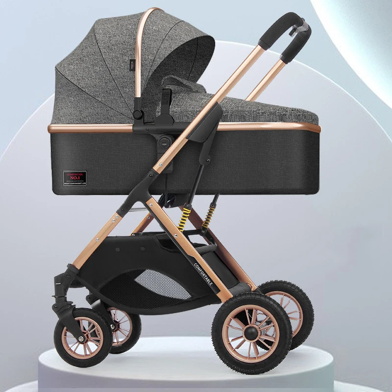 New-baby-stroller-folding-portable-trolley-two-way-stroller-2-in-1-High ...