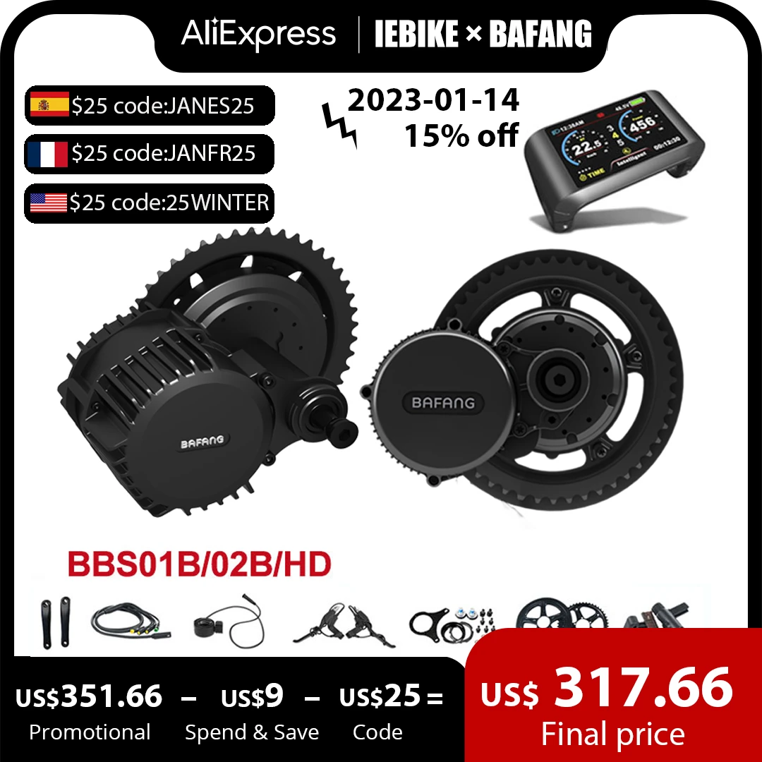 Bafang 전기 모터 키트, 미드 드라이브 모터, 8Fun Ebike, BBSHD, BBS02B, BBS03, BBS02 ...