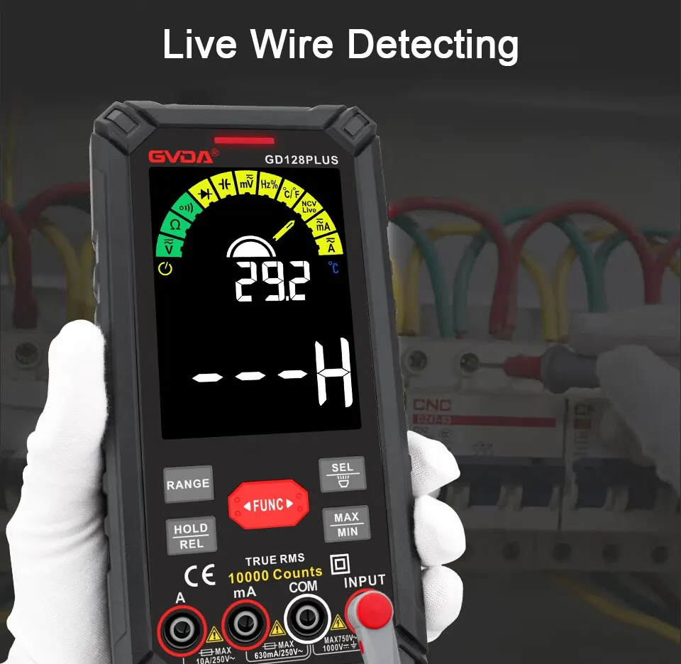 GVDA-multímetro Digital inteligente recargable, dispositivo con valores eficaces verdaderos de ...