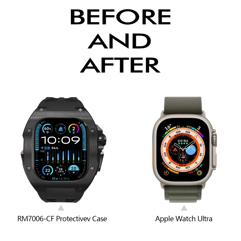 For-Apple-Watch-Ultra-2-49mm-Iwatch-Customization-Retrofit-Modification-Kit-Titanium-High ...