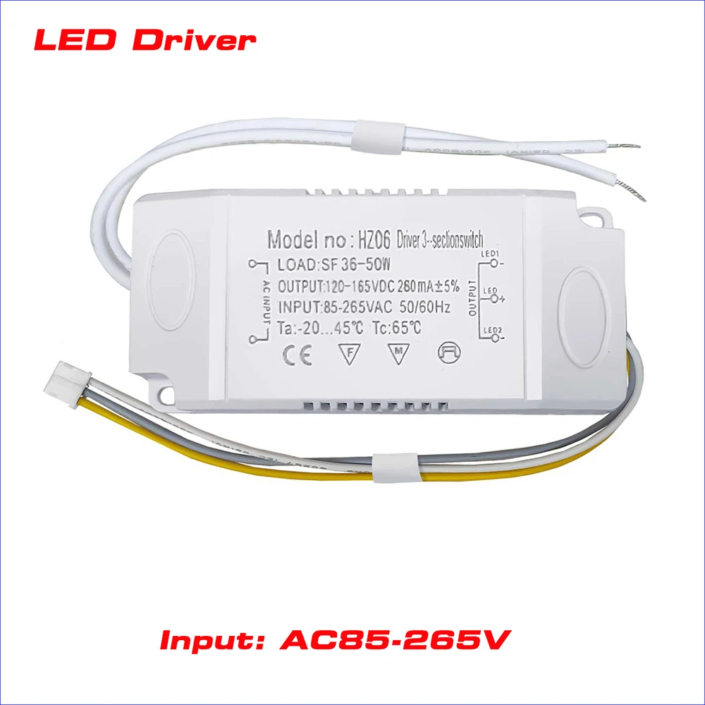 Input-AC-85-265V-Isolation-driver-With-3Colors-LED-transformer-25-36W-2 ...
