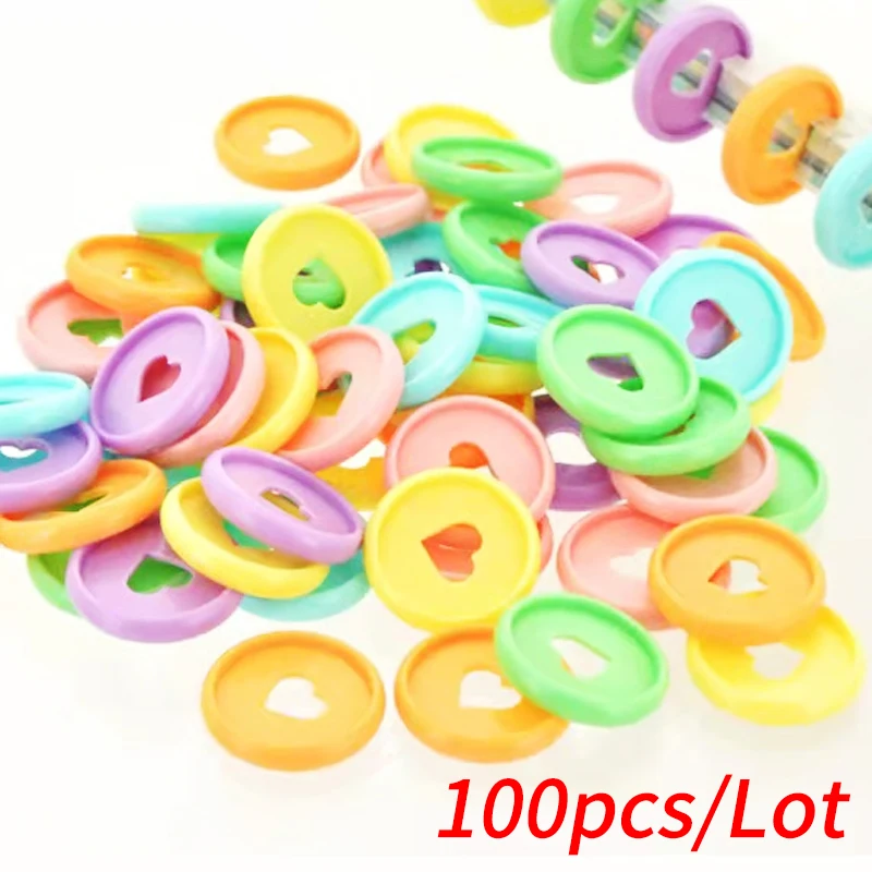 100pcs-Lot-28mm-Heart-Loose-Book-Notebook-Plastic-Disc-Planner-Binding ...