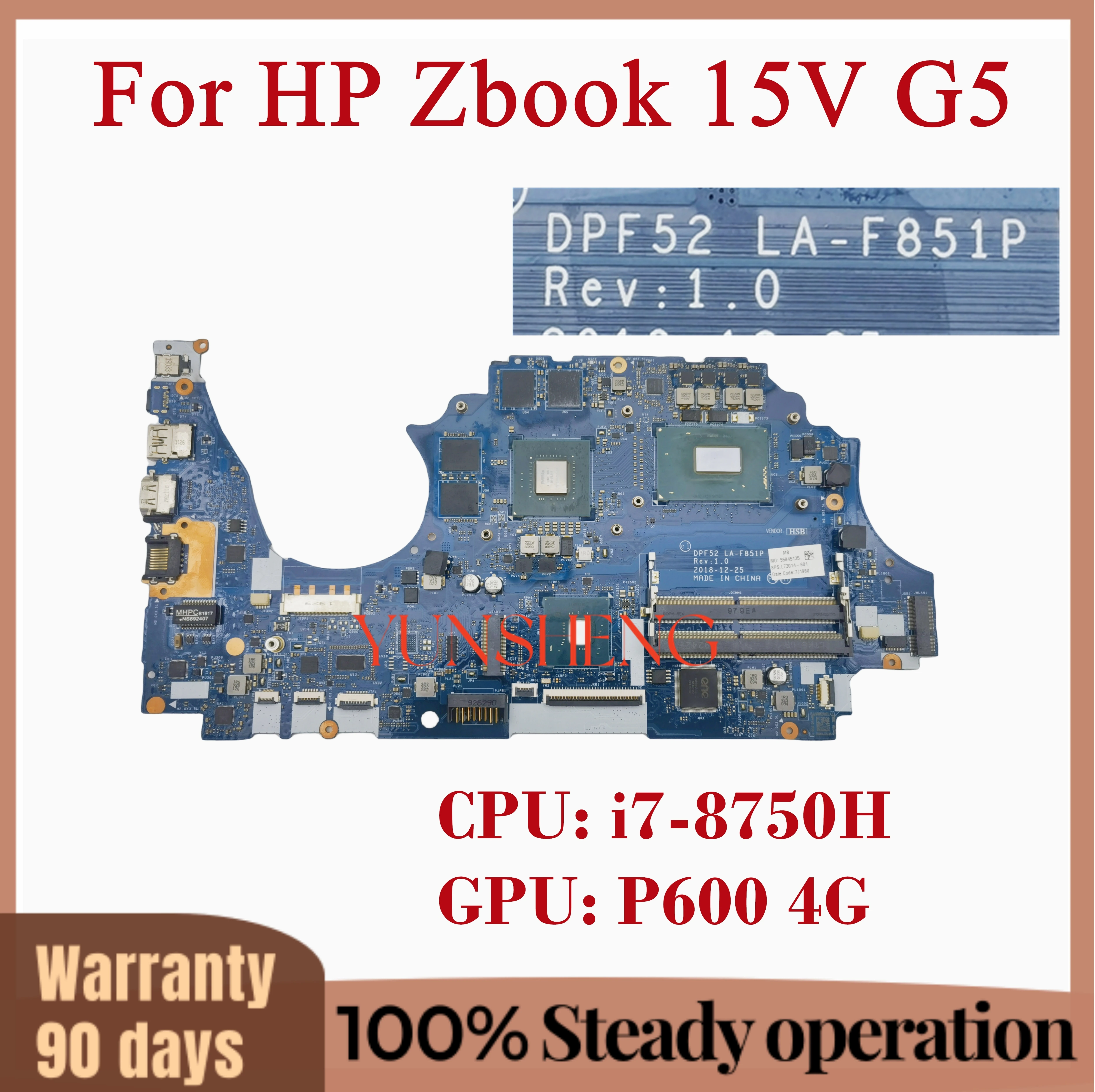 LA-F851P-Mainboard-For-HP-ZBOOK-15V-G5-Laptop-Motherboard-CPU-I7-8750H ...