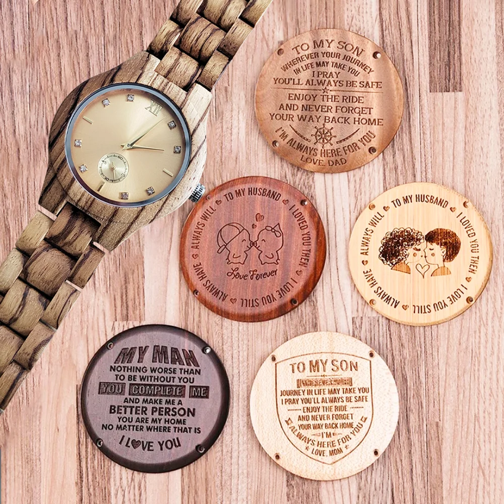 Custom-Wood-Watches-For-Women-Simulated-Diamond-Dial-Anniversary ...