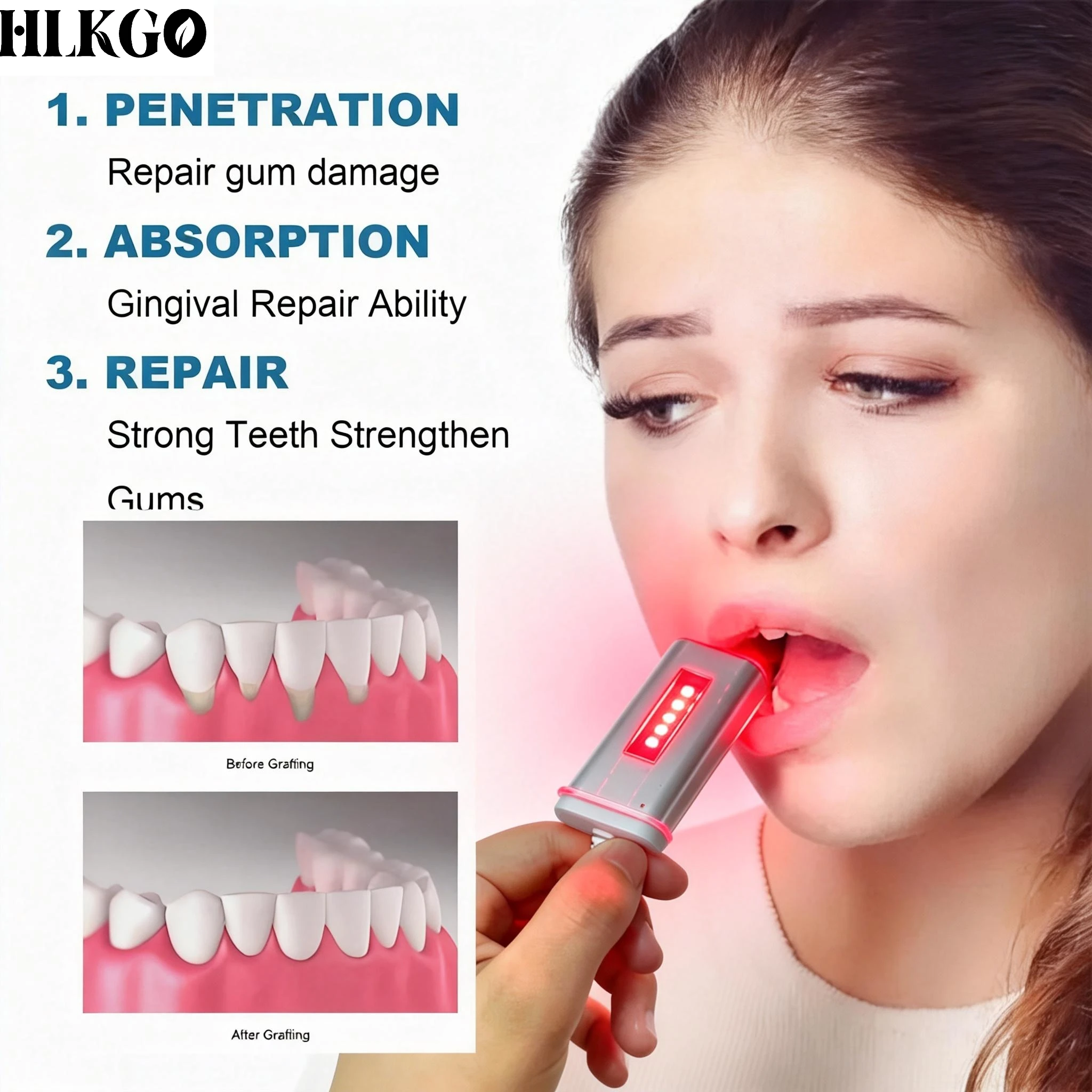 Portable Gum Sensitivity Device Red Light Therapy - Inflammation Relief ...