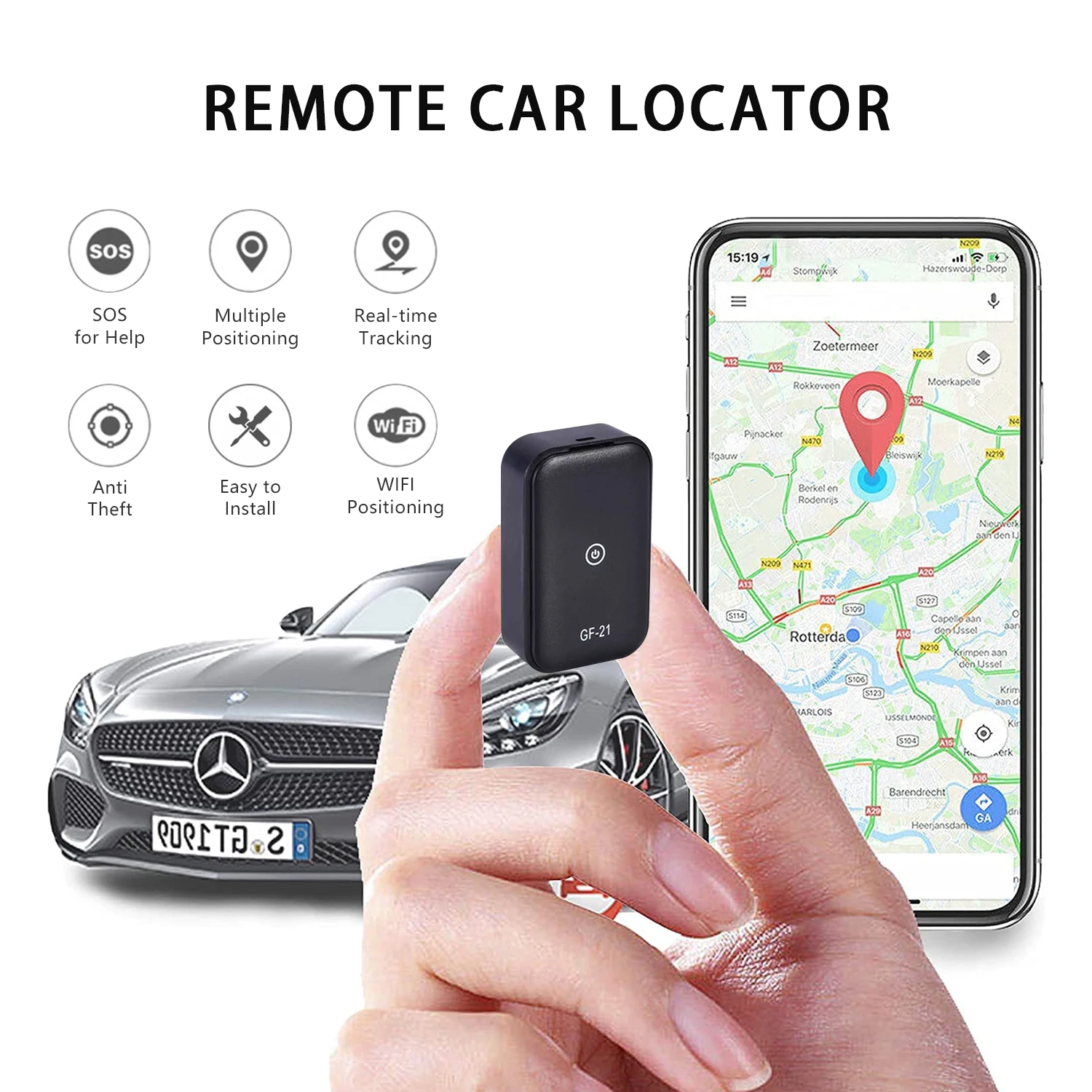 ใหม่ GF21 Mini GPS Tracker ไร้สาย Anti Lost Multi Function Positioner ...