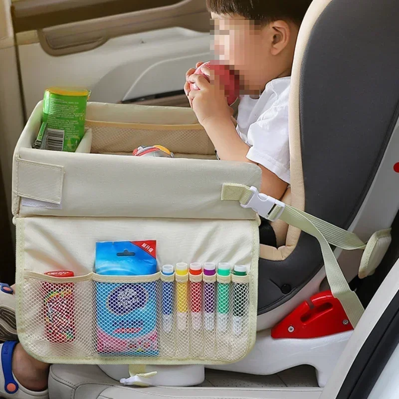 Car-Seat-Tray-For-Kids-Foldable-Multiple-Pockets-Waterproof-Car-Table ...