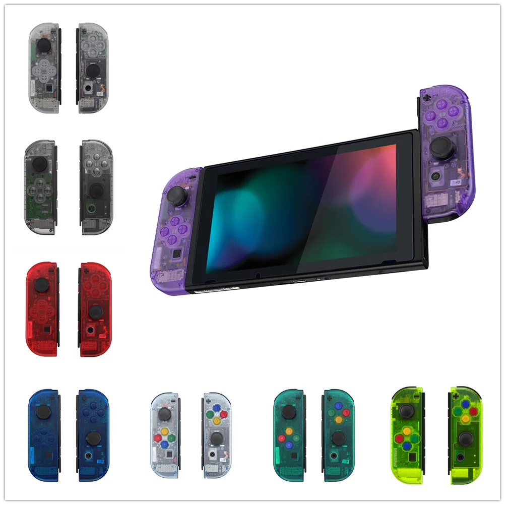 eXtremeRate Custom Transparent Housing Shell Cover with Full Set ...