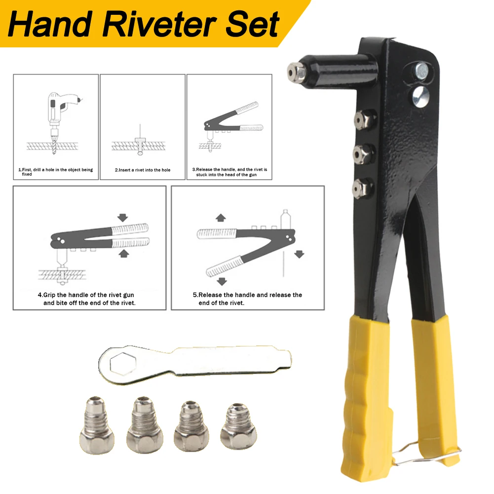 Rivet-Nut-Hand-Threaded-Rivet-Nuts-Gun-Manual-Riveter-Gun-Removable ...