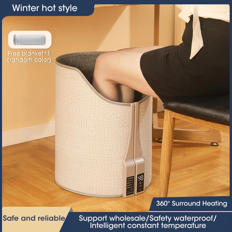 Electric-Heated-Round-Foot-Heater-Winter-Warm-Feet-Portable-Folding ...