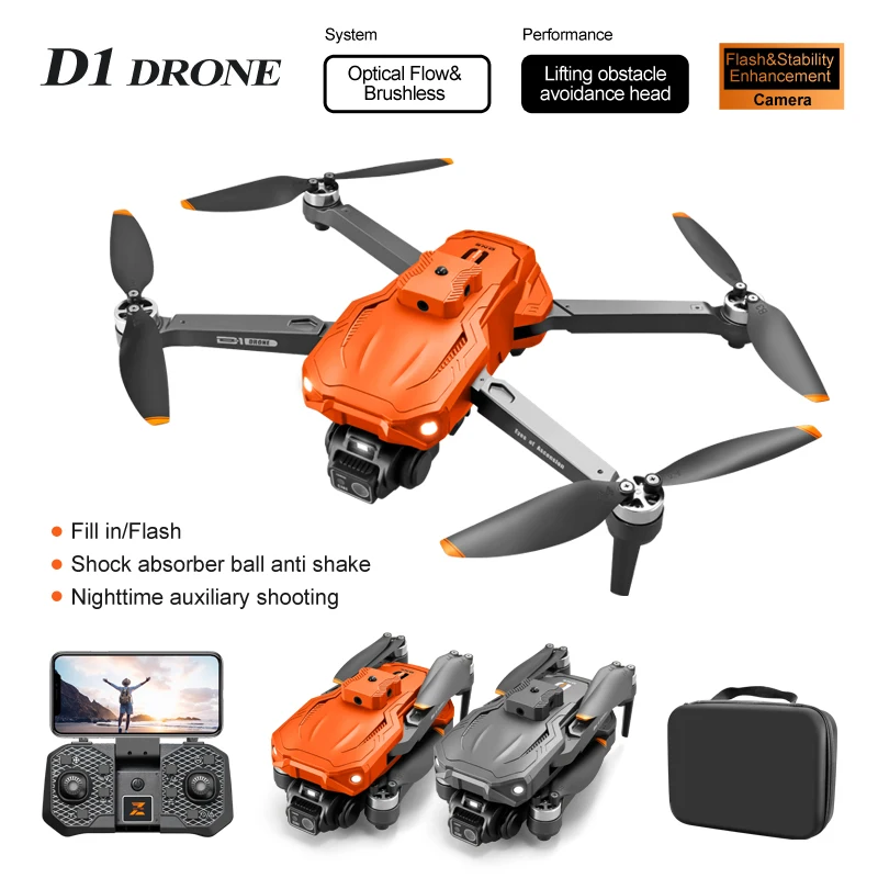 D1 Drone 8K Camera Night Vision Lights Brushless Optical Flow ...