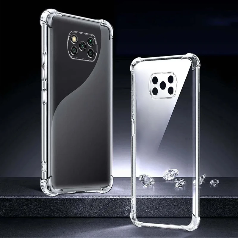 Clear-Transparent-Case-For-Poco-X3-Pro-Case-Xiaomi-Poco-X3-NFC-Silicone ...