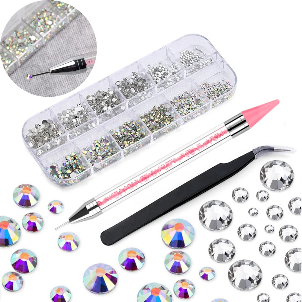 Nail-Rhinestones-3D-Crystal-Diamond-Gem-Stickers-Glitter-Nail-Art ...