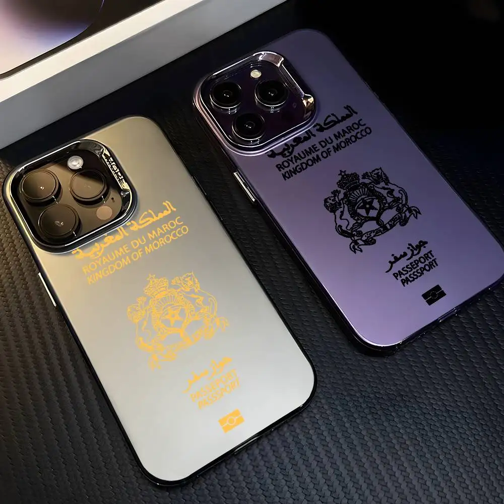 Morocco Passport Logo Phone Case For IPhone 17 16 15 14 13 12 11 Pro ...