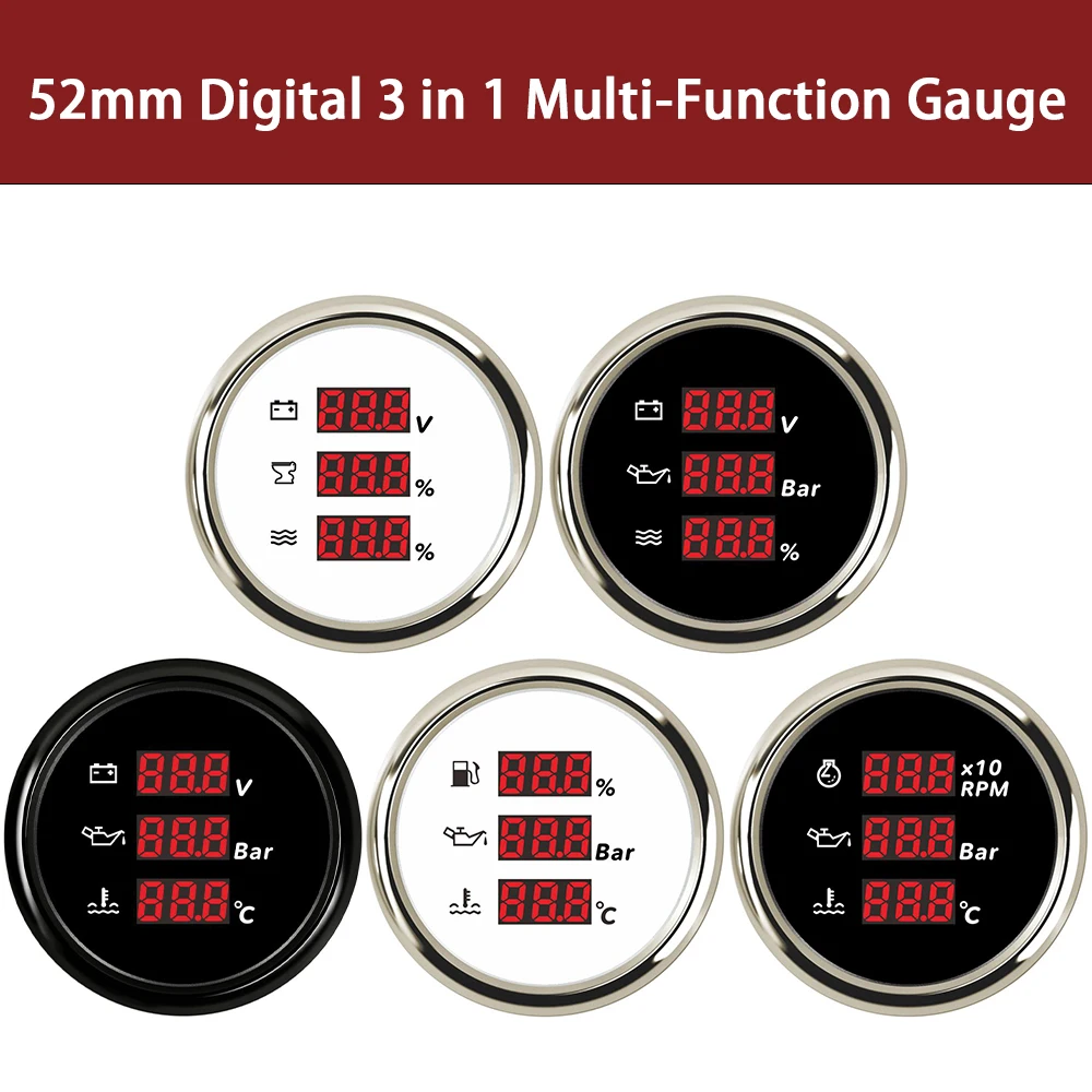 Motorcycle-52mm-Waterproof-Digital-3-in-1-Multi-Function-Gauge-with-8 ...