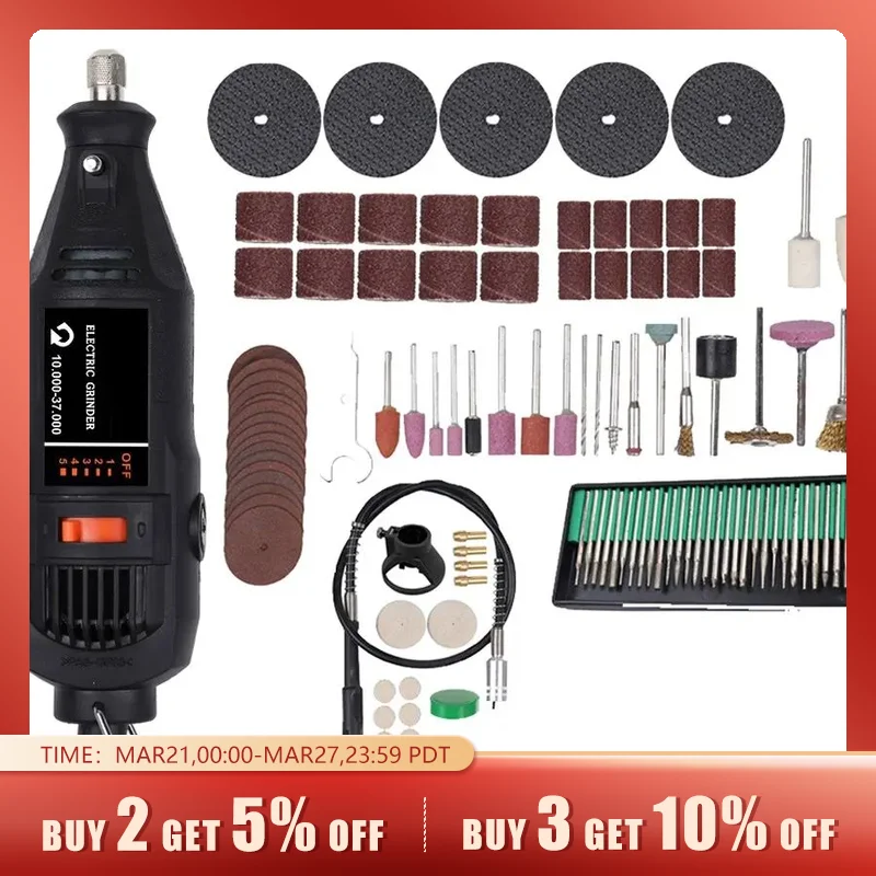 180W-Electric-Grinding-Tool-Set-Mini-Rotary-Drill-Grinder-Versatile ...