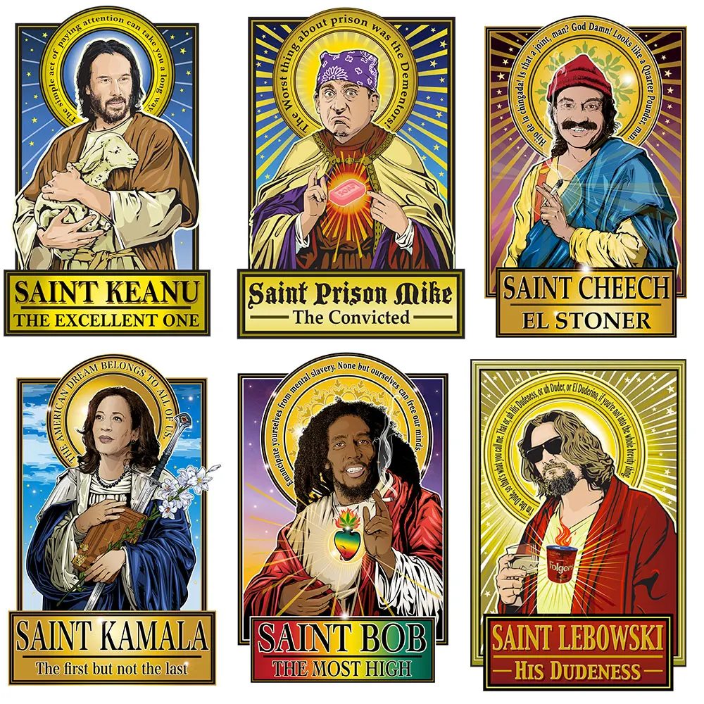 24-Styles-Saint-Funny-Man-Heat-Transfer-For-Clothing-Patches-DIY-Thermo ...