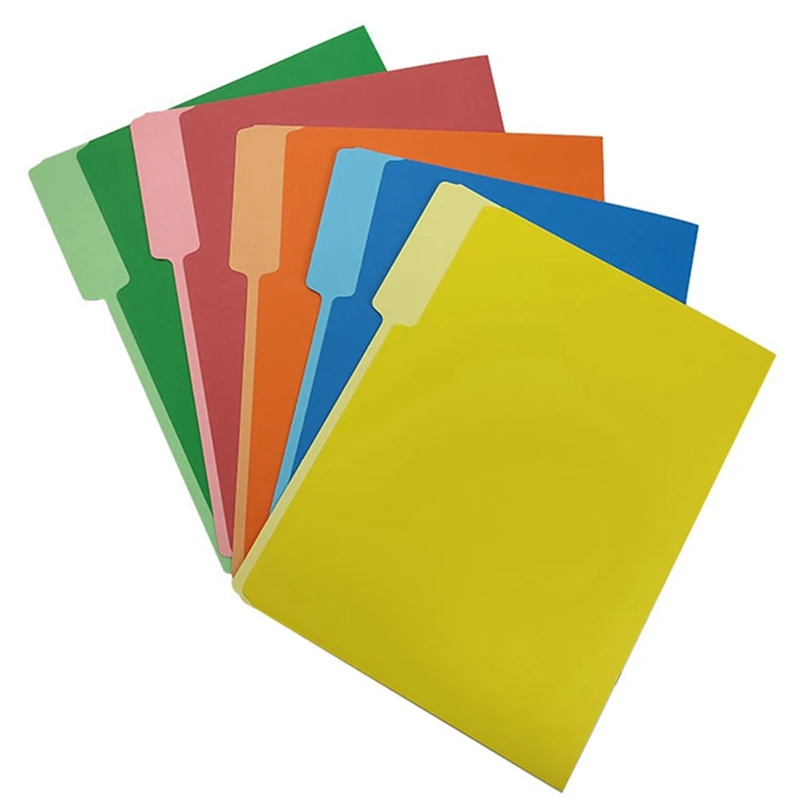 Manila-Color-Five-Color-Single-Page-Folder-Paper-Storage-Folder-Office ...