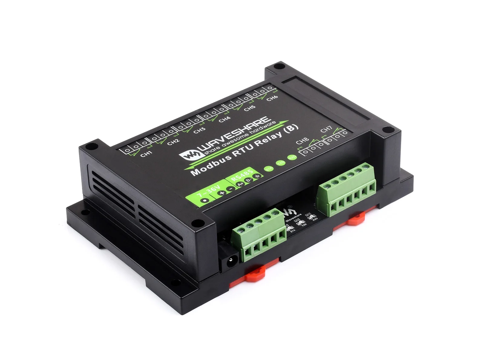 Waveshare-Industrial-Modbus-RTU-8-ch-Relay-Module-B-with-RS485 ...