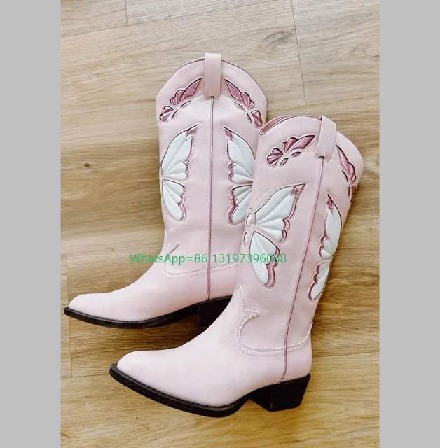Botas Vaqueras Rosas Para Mujer Las Mejores Ofertas En Botas De