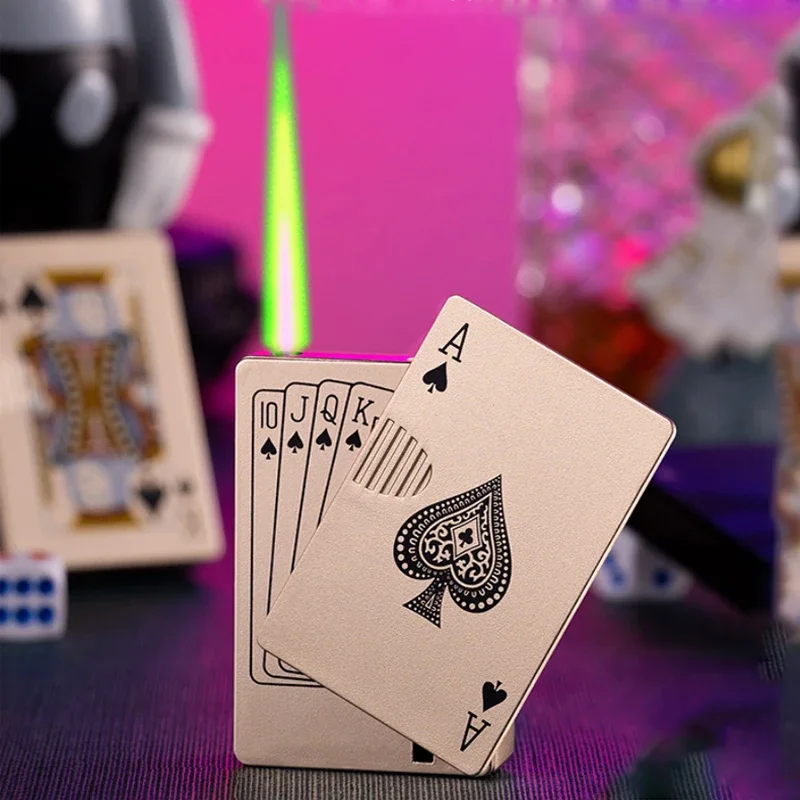 Cool-Metal-Playing-Cards-Jet-Lighter-Ace-of-Spades-Toker-Poker-Lighter ...