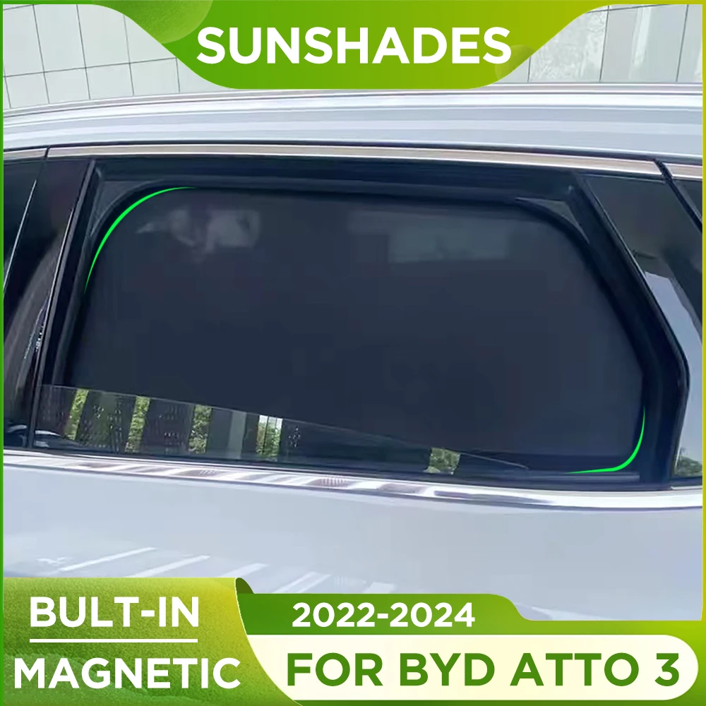 Magnetic-Rear-Side-Car-Window-Sunshades-For-BYD-ATTO-3-2022-Passenger ...