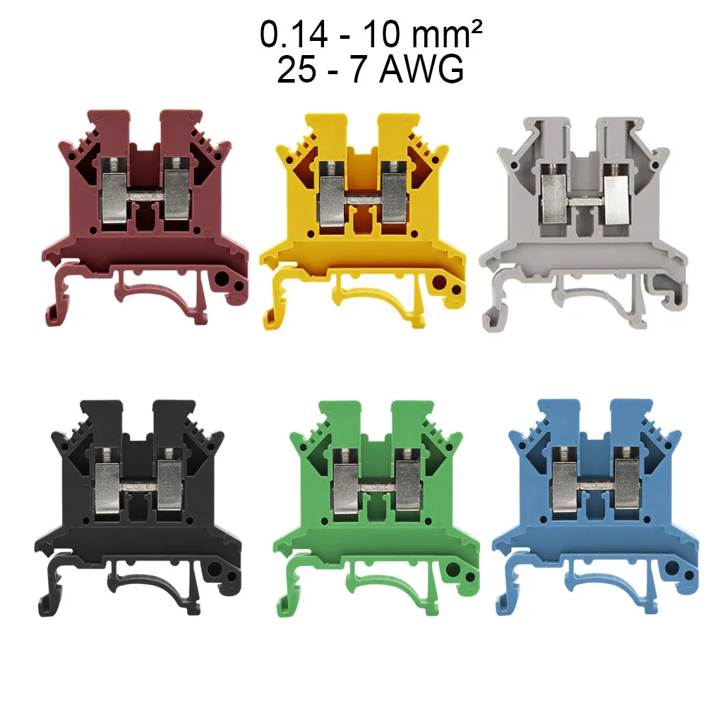 4PCS-Wire-Electrical-Conector-Terminal-Connector-Screw-Cable-Din-Rail ...