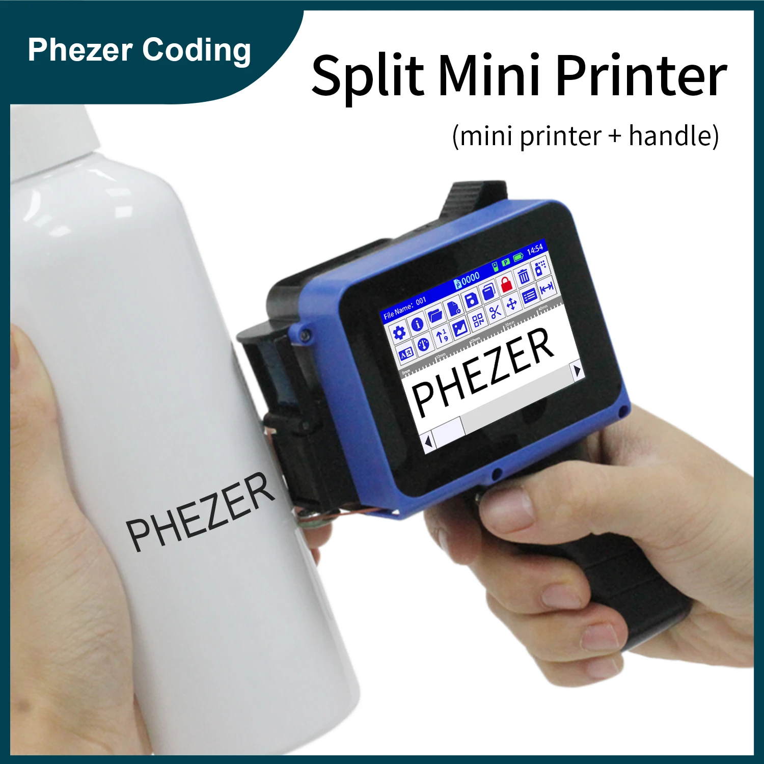 Phezer-PC12-12-7mm-Handheld-mini-printer-Detachable-mini-printer-QR-Bar ...
