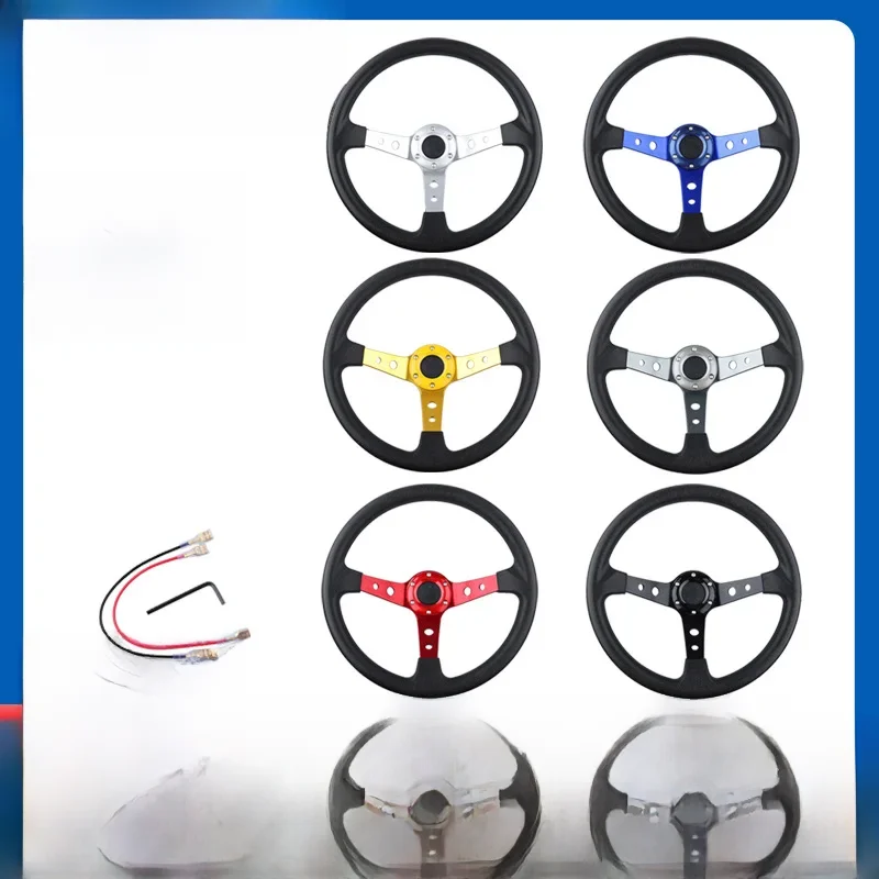 Car-Restoration-Neutral-PU-Steering-Wheel-Concave-Game-Kart-49-0inch-mm ...