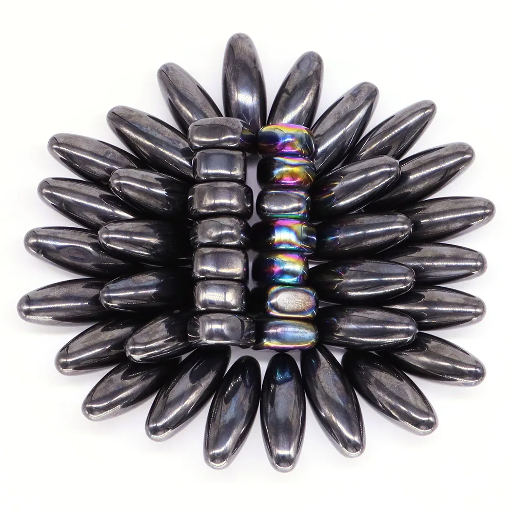 Natural-Tumbled-Stones-Oval-Plating-Black-Lodestone-Magnetite-Crystal ...