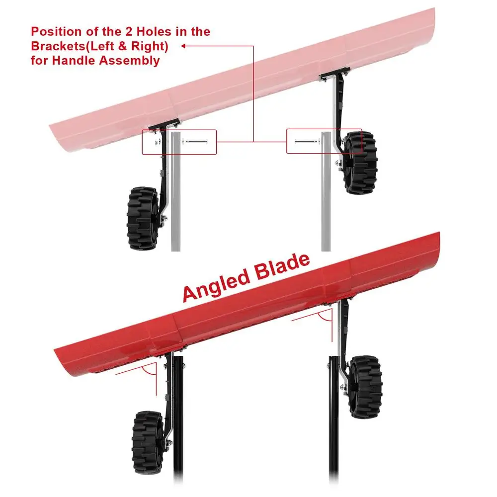 38″ Wheeled Snow Shovel with Bi-Directional Blade – Garden Haven Store