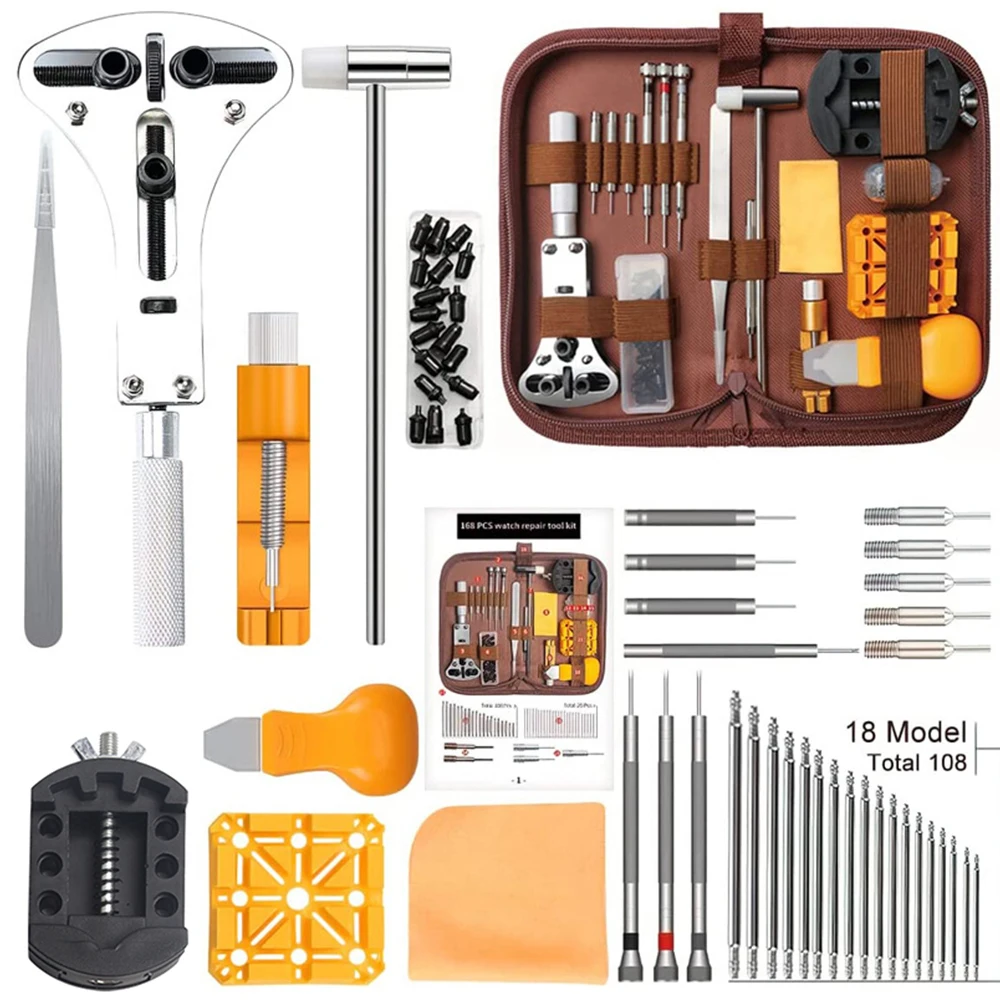 168pcs Watch repair kit Professional Spring Rod Tool Set Watch strap ...