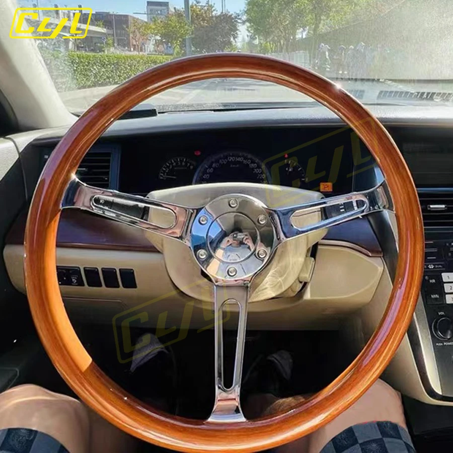 JDM-Classic-Vintage-Wood-Style-Car-Steering-Wheel-15inch-Universal ...
