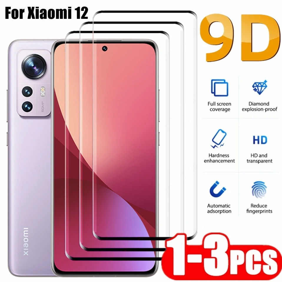 1-3pcs Tempered Glass For Xiaomi Mi 12 Pro 12s Ultra 9d Full Cover ...