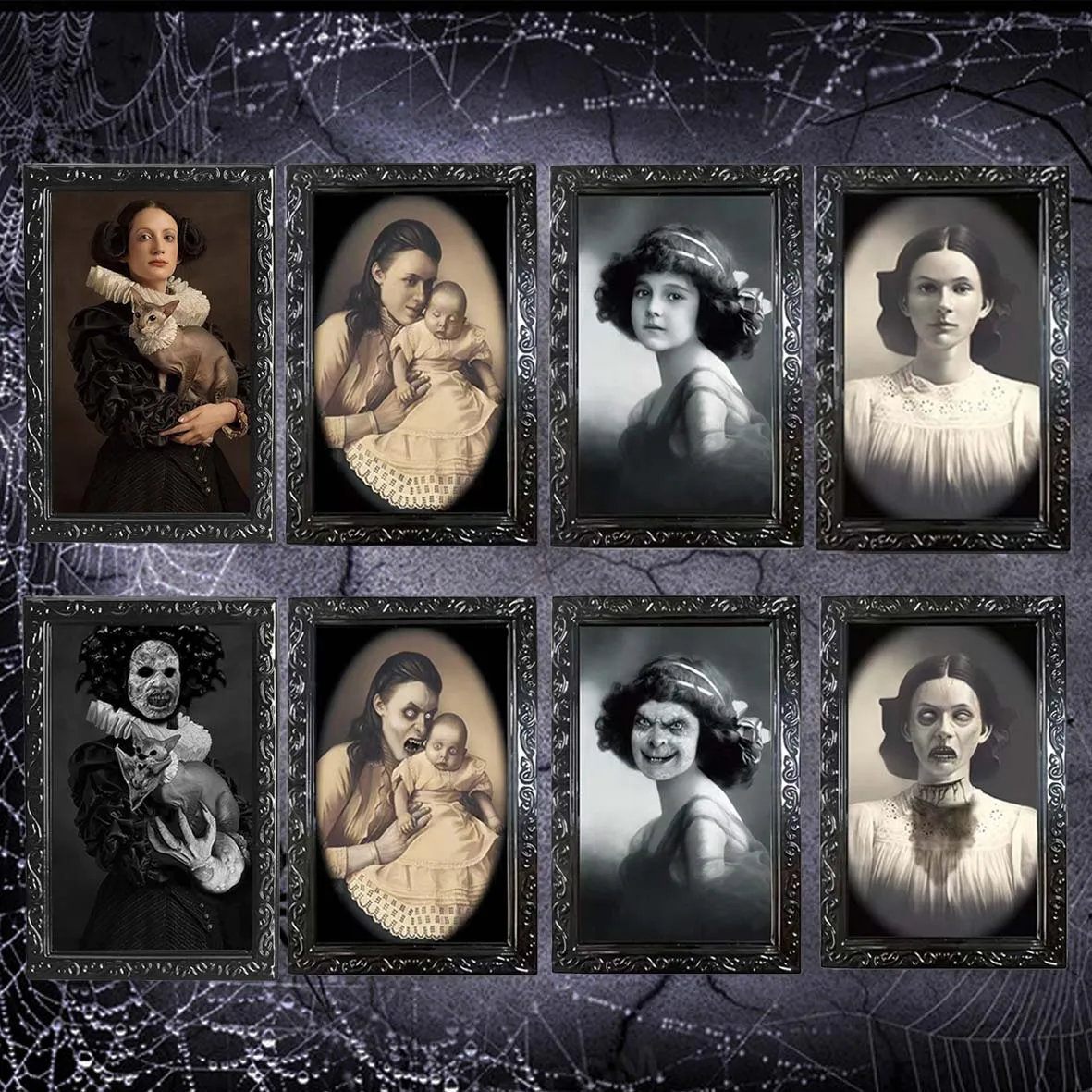 Halloween-Decorations-3D-Changing-Face-Moving-Picture-Frame-Portrait ...