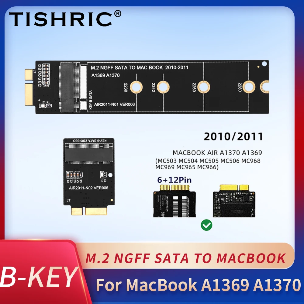 Tishric M.2 Ngff Ssd To A1369 A1370 Adapter For Macbook Air 2010 2011 ...