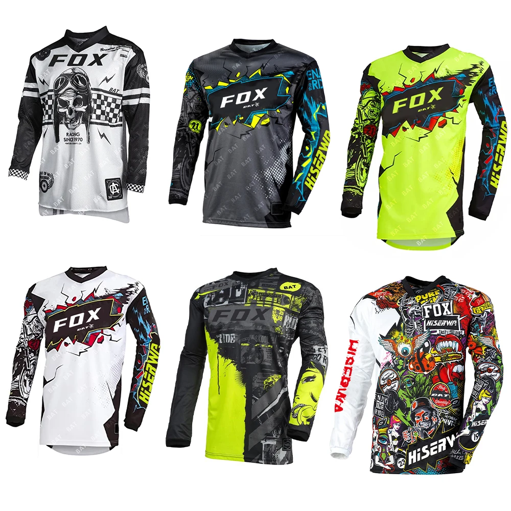 Herren-langarm-motocross-Radfahren-Jersey-BAT-Fuchs-Downhill-Mountain ...