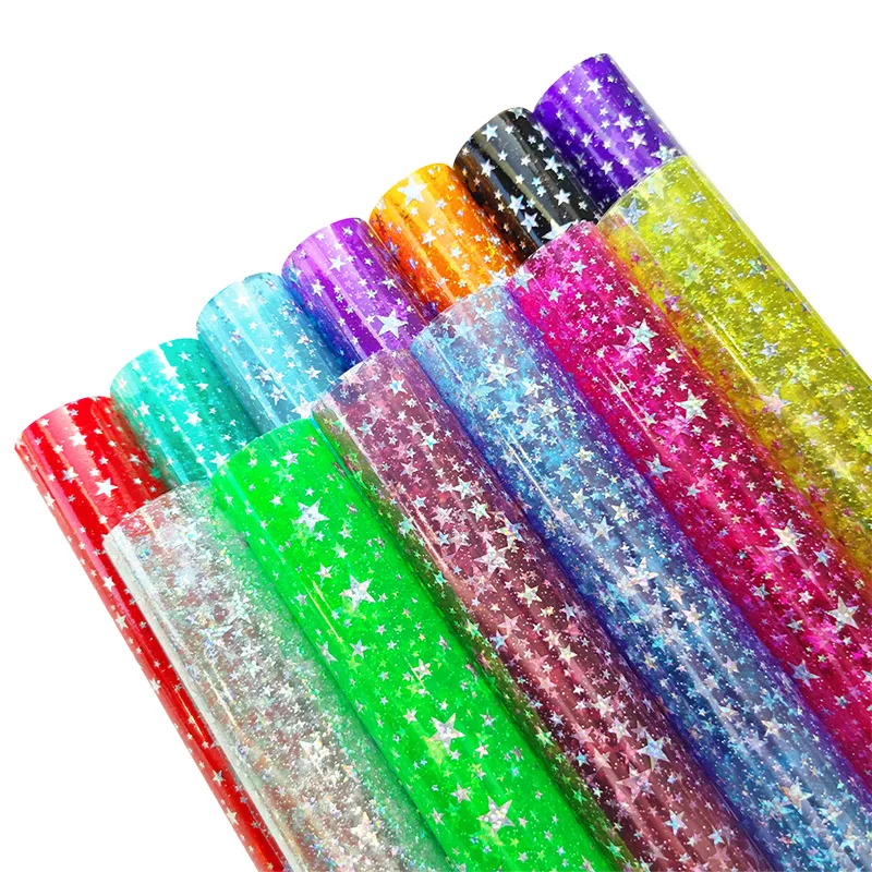 Ranbow-Star-Jelly-Clear-PVC-Fabric-Faux-Leather-Vinyl-Film-for-Sewing ...