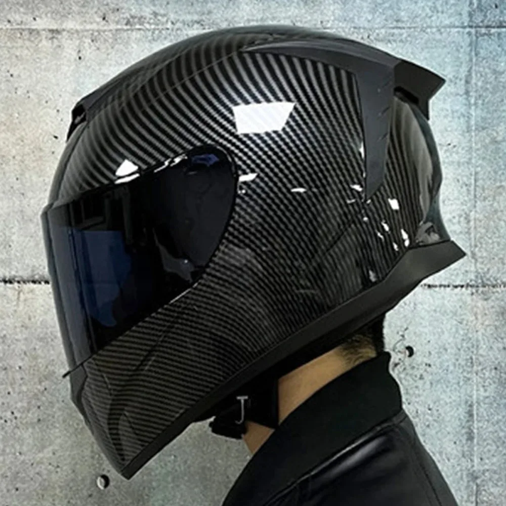 Motorcycle-Helmet-Carbon-Fiber-Wear-Resistant-Biker-Helmet-Breathable ...