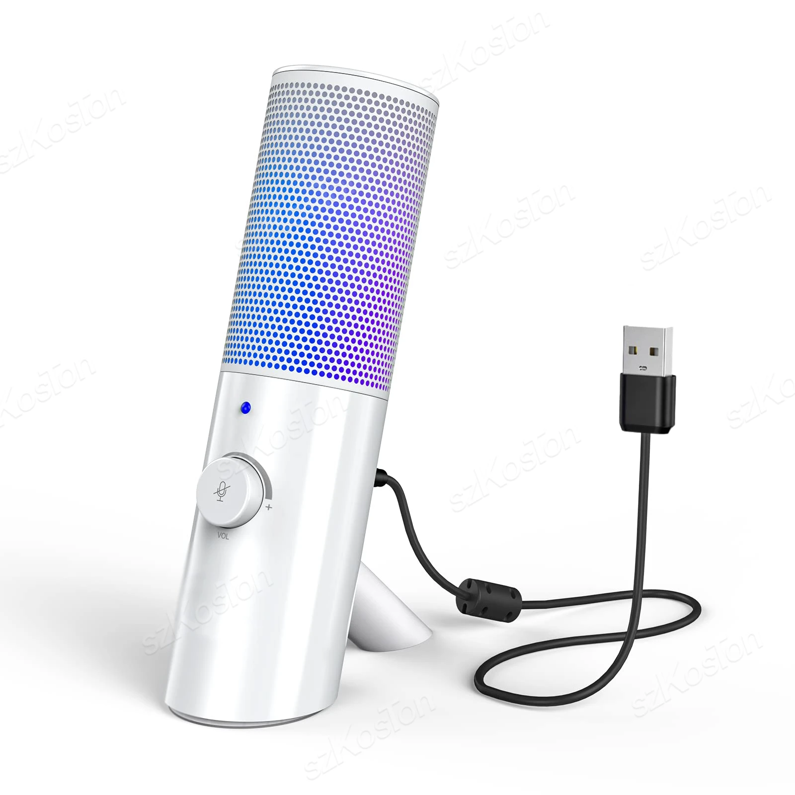 Microfone usb estúdio de gravação condensador profissional rgb gaming ...