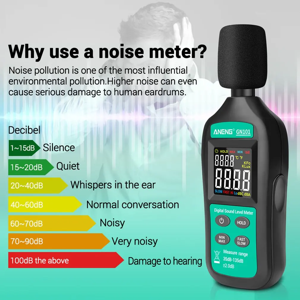 ANENG-GN101-Digital-Noise-Meter-Measurement-35-135-db-Intelligent-Sound ...